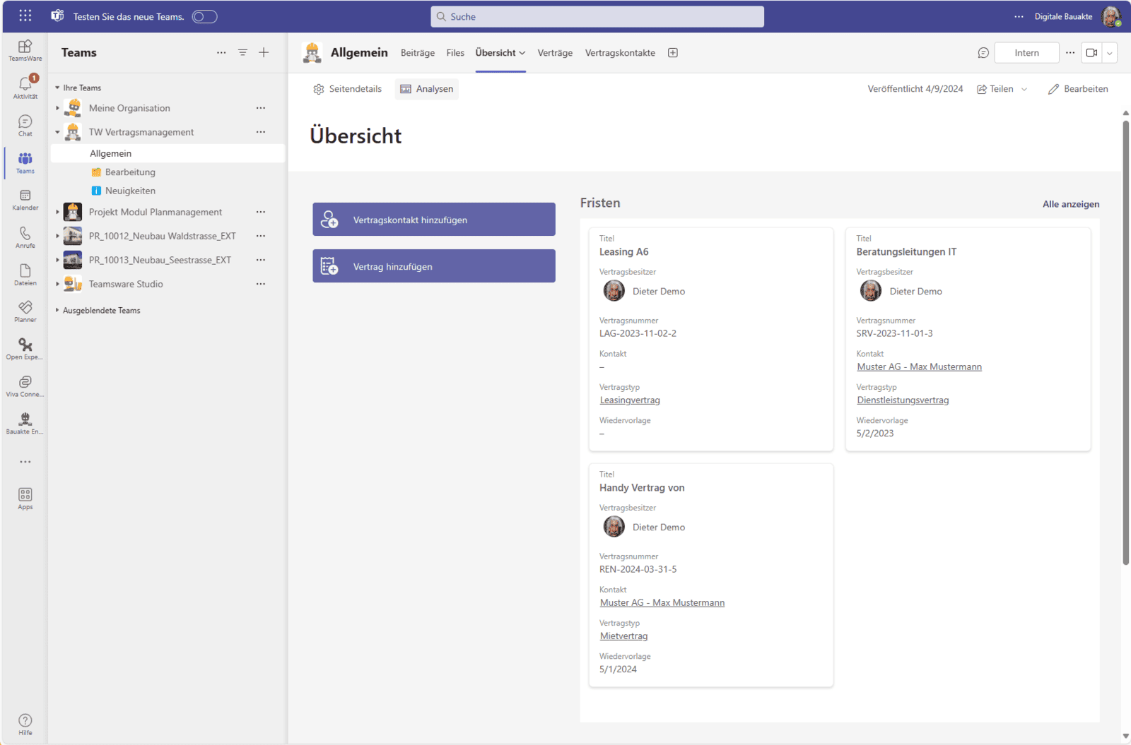 Vertragsmanagement | Teamsware